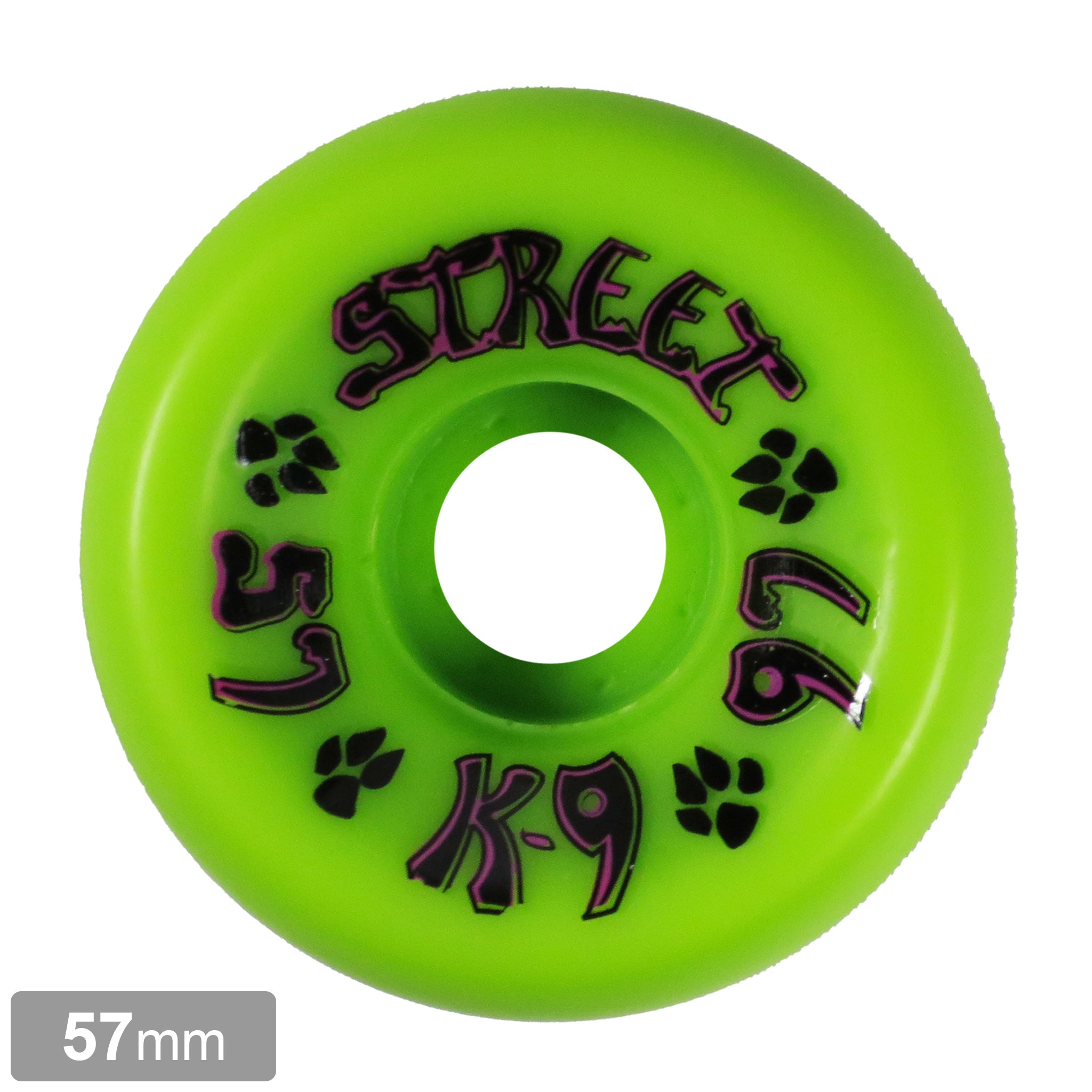 DOGTOWN K-9 80S STREET WHEEL LIME GREEN 97A 57mm 【 K-9 80S ストリート ウィール