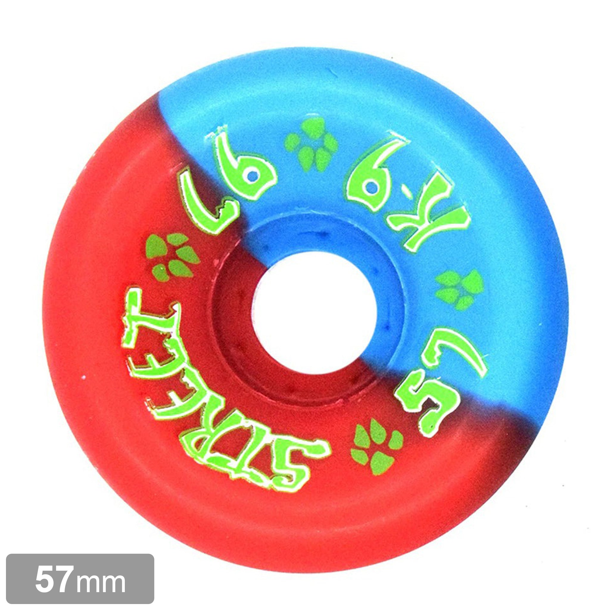 DOGTOWN K-9 80S STREET WHEEL RED / BRIGHT BLUE 97A 57mm 【 K-9 80S ストリー