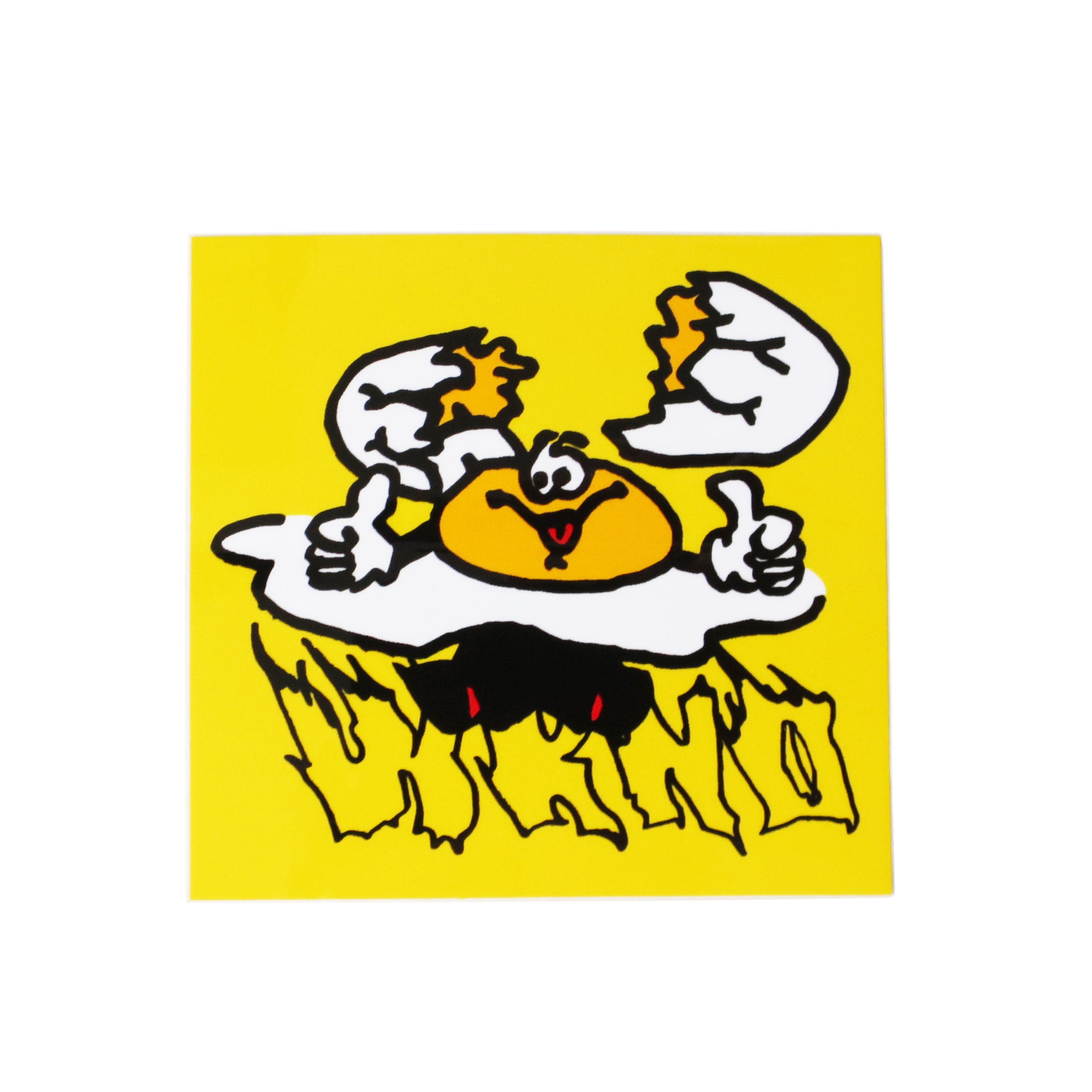 WKND STICKER YELLOW WHITE 【 ウィークエンド ステッカー イエロー ホワイト