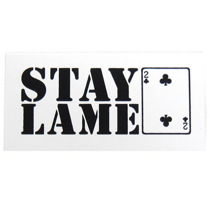 LOWCARD STAY LAME STICKER WHITE MEDIUM 【 ローカード ステイ ラメ ステッカー ホワイト ミディアム